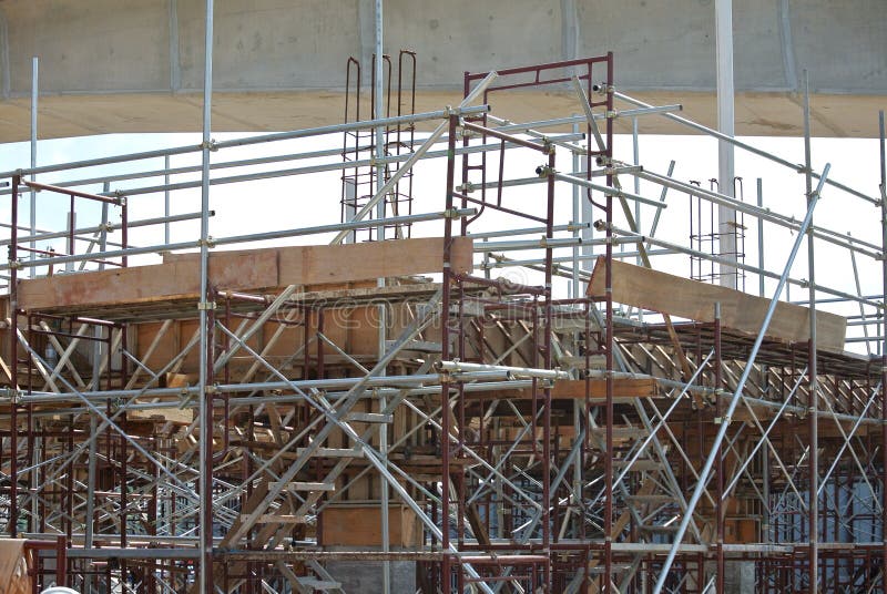 Scaffolding Used To Support a Platform or Form Work Editorial Stock ...