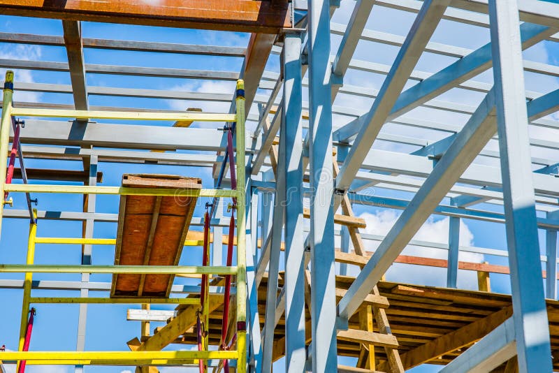 Scaffolds of bright colors stock image. Image of color - 41067497