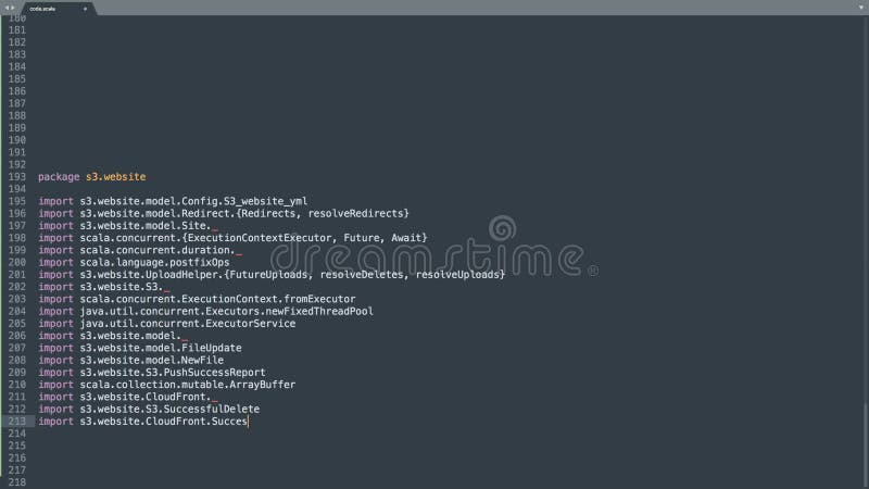 Scala Programming Language Source Code Typing Effect Scala Programmer Ticker Colored Commands