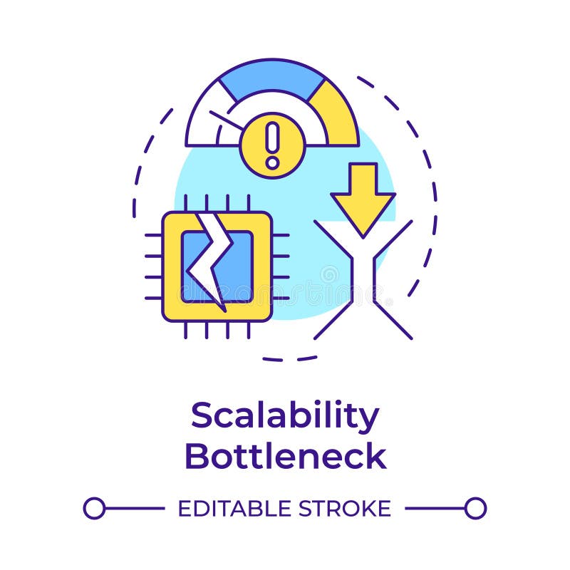 Scalability Bottleneck Multi Color Concept Icon Stock Vector ...