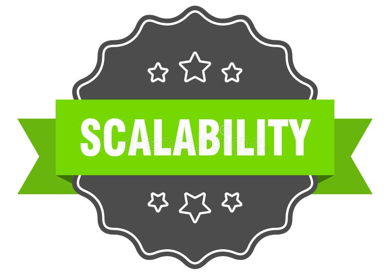 Scalability label stock vector. Illustration of gray - 194917528