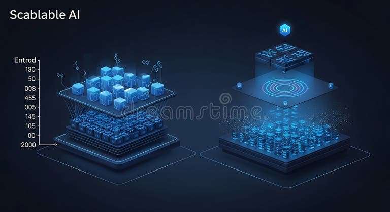 Scalable Ai Architecture Showcasing Data Processing and Machine ...