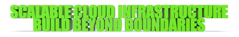 Scalable Cloud Infrastructure Build Beyond Boundaries, 3d Text Stock ...