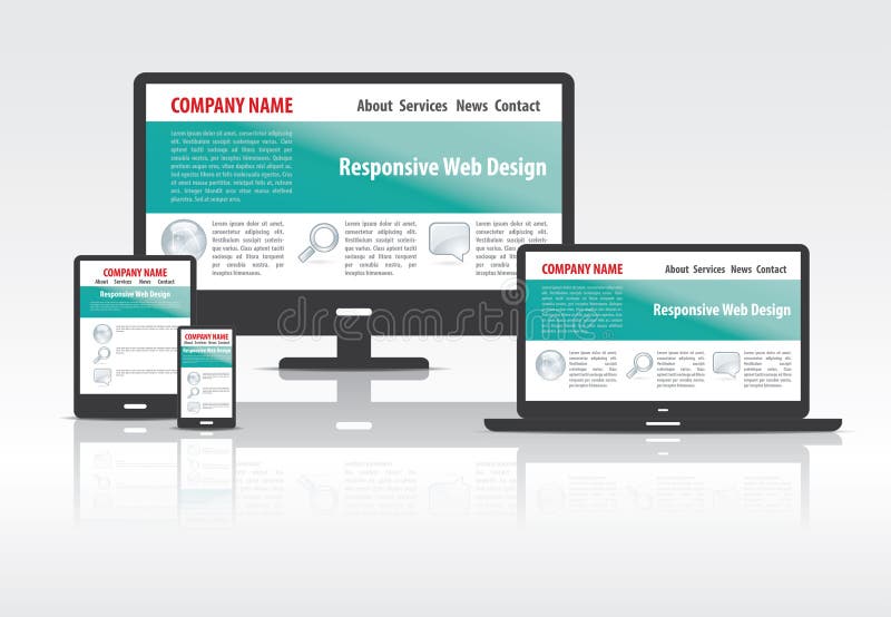 Scalable and Flexible Web Design Concept Stock Vector - Illustration of ...