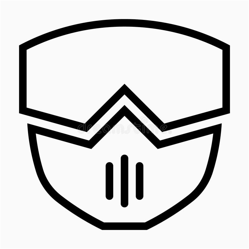 Outline Beautiful Modular Face Mask Vector Icon Stock Vector ...