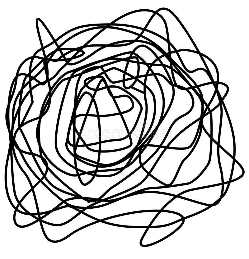 Hand Drawn Black Line Scribble Stock Vector - Illustration of ...