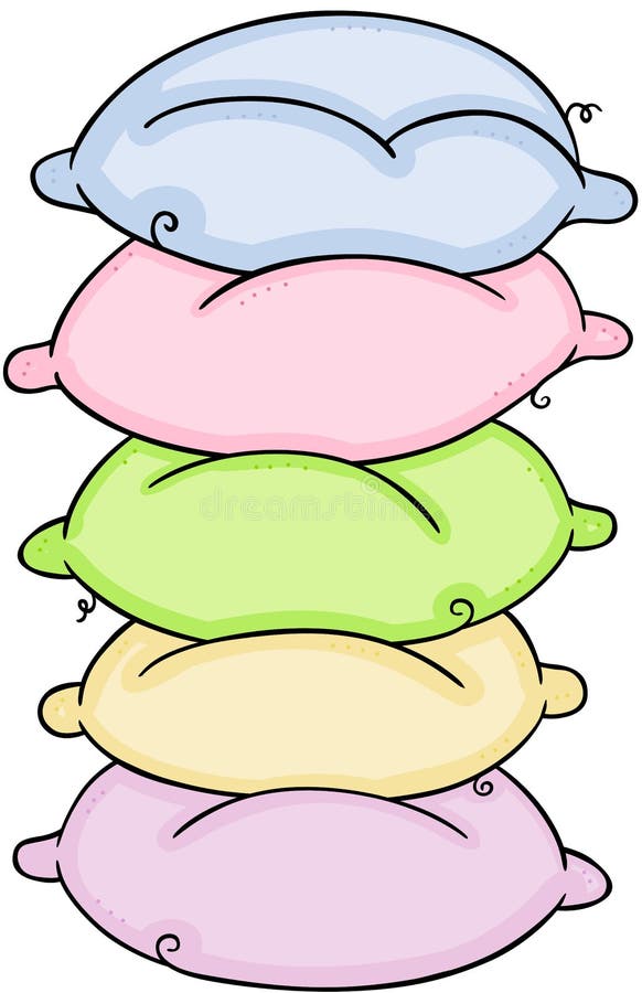 Stack of Pillow Isolated on White Stock Vector - Illustration of white ...