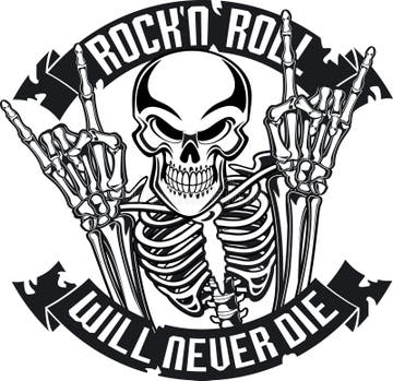 Rock Horn Sign Skeleton Stock Illustrations – 51 Rock Horn Sign ...