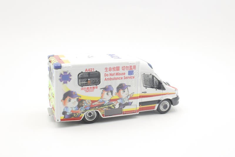 The Scale of Ambulance Car of Mini Model Editorial Photo - Image of ...