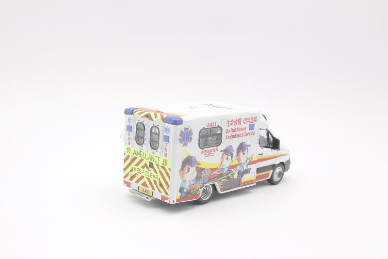 The Scale of Ambulance Car of Mini Model Editorial Image - Image of ...