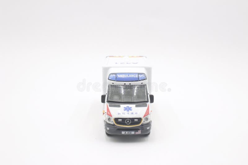 The Scale of Ambulance Car of Mini Model Editorial Stock Image - Image ...