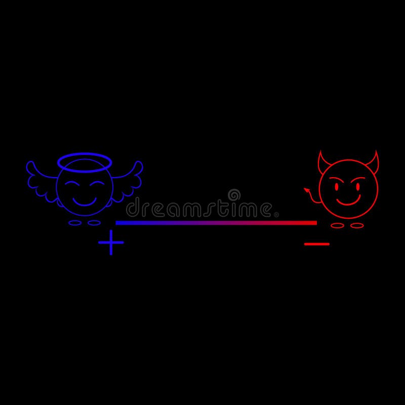 Scale from Angel To Demon. from Plus To Minus. from Blue To Red. from ...