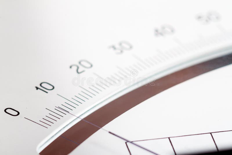 Scale with an Arrow on a White Background. Device for Measuring the ...