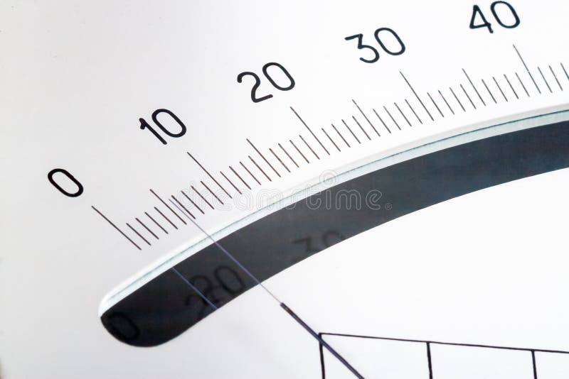 Scale with an Arrow on a White Background. Device for Measuring the ...