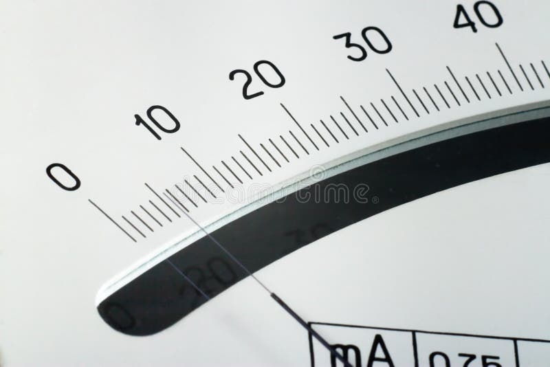 Scale with an Arrow on a White Background. Device for Measuring the ...