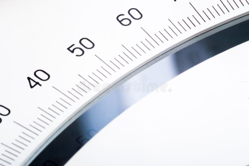 Scale with an Arrow on a White Background. Device for Measuring the ...