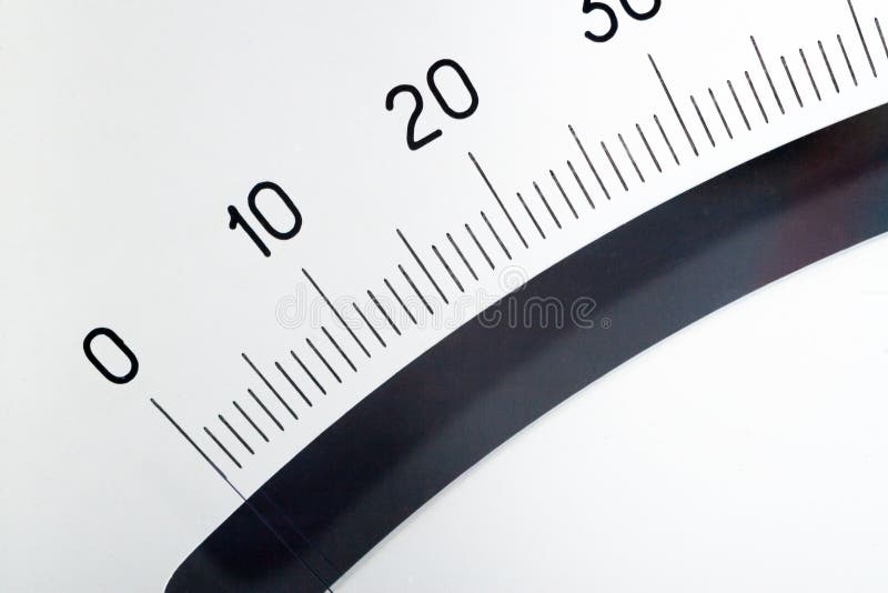Scale with an Arrow on a White Background. Device for Measuring the ...