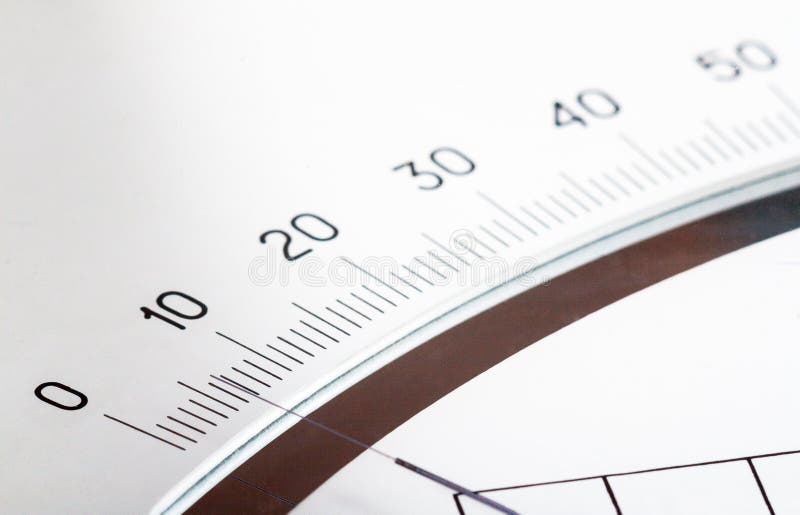 Scale with an Arrow on a White Background. Device for Measuring the ...