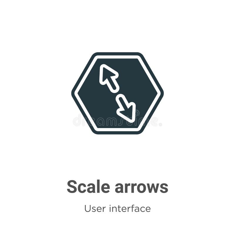 Scale Arrows Icon in Trendy Design Style. Scale Arrows Icon Isolated on ...
