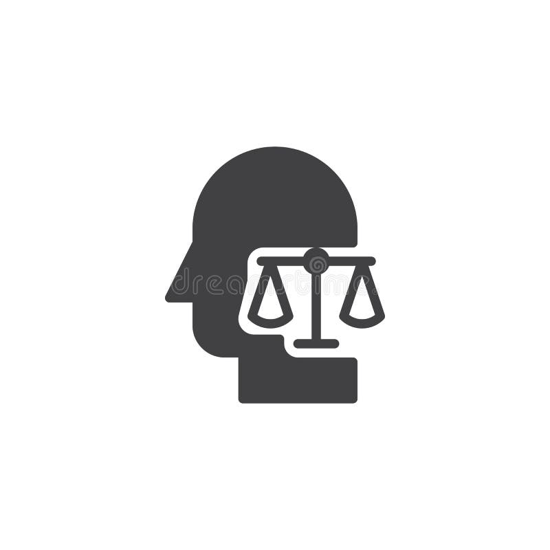 Scale Balance in Human Head Vector Icon Stock Vector - Illustration of ...