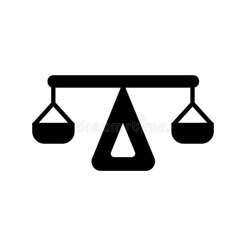 Balance Icon Vector Sign and Symbol Isolated on White Background ...