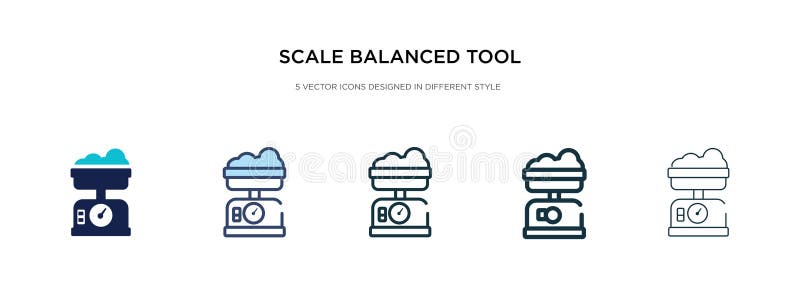 Scale Balanced Tool Icon in Different Style Vector Illustration. Two ...