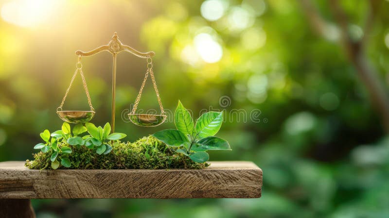 Scale Balancing Fairness and Growth, Symbolizing Sustainability and ...