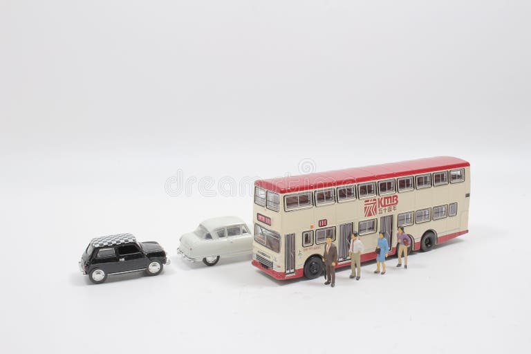 The Scale of Bus Model with Figure Editorial Stock Photo - Image of ...