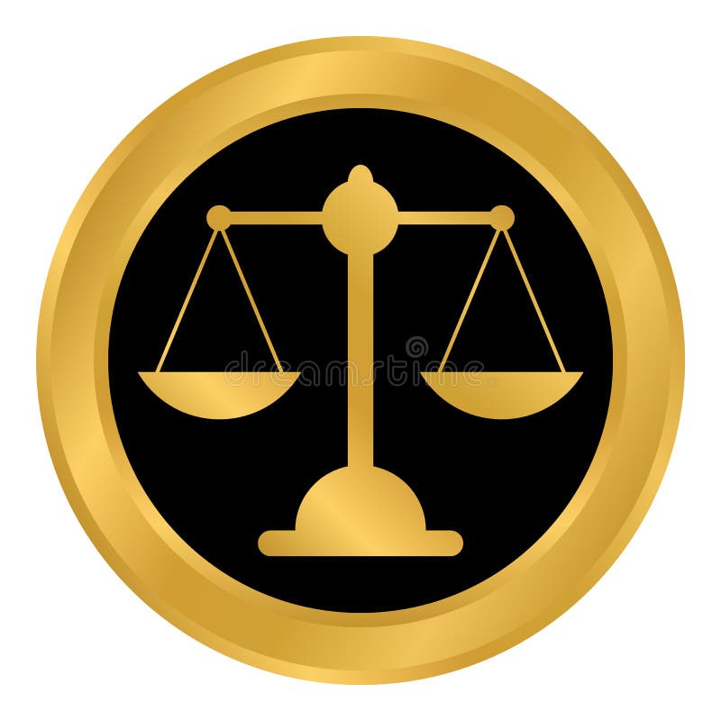 Scale button on white. stock illustration. Illustration of gold - 114698435