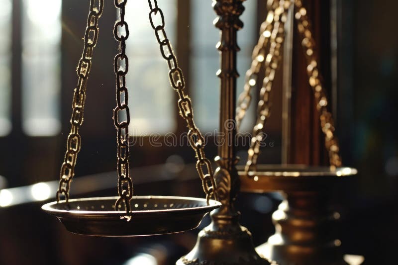 Scale with Chains Close Up. Suitable for Concepts of Justice, Law ...