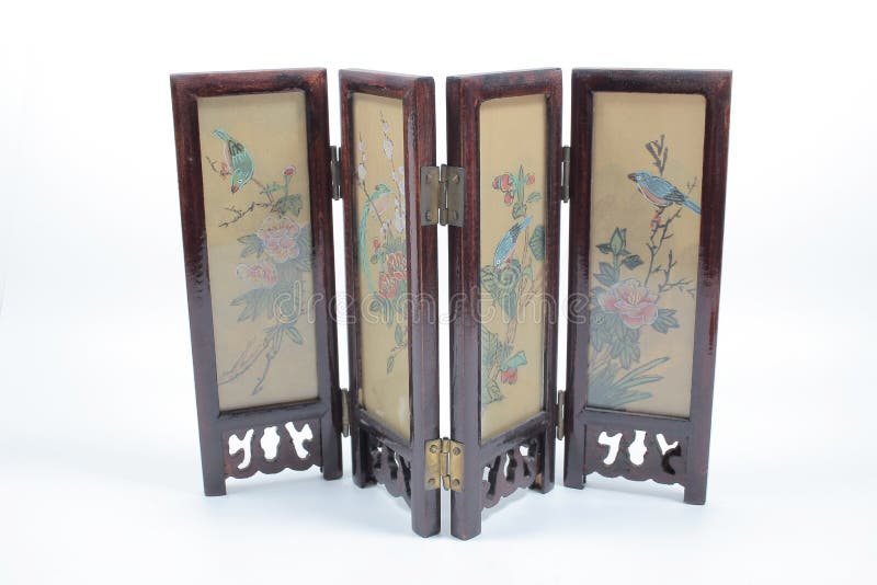 A Scale of Chinese Painting Screen on the Board Stock Photo - Image of ...