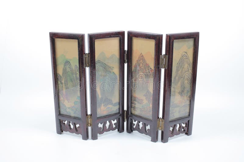 A Scale of Chinese Painting Screen on the Board Stock Image - Image of ...