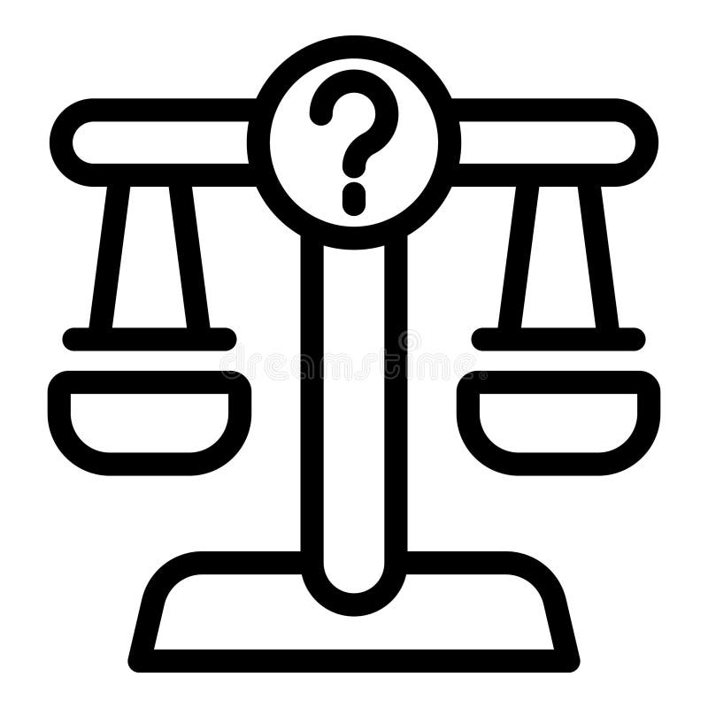 Scale Choice Icon Outline Vector. Analysis Pro and Contra Stock Vector ...