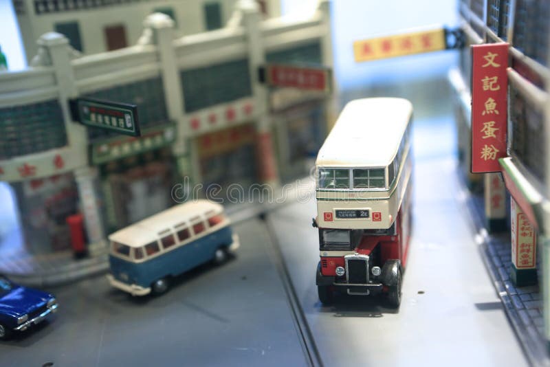 2 the Scale City Model , a Bus Model 12 Aug 2012 Editorial Photo ...