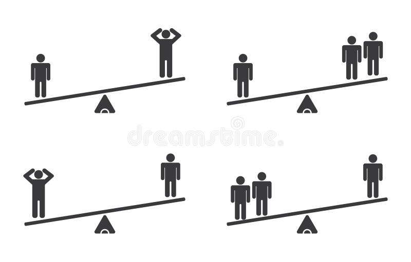 Scale compare people stock vector. Illustration of hand - 330523606