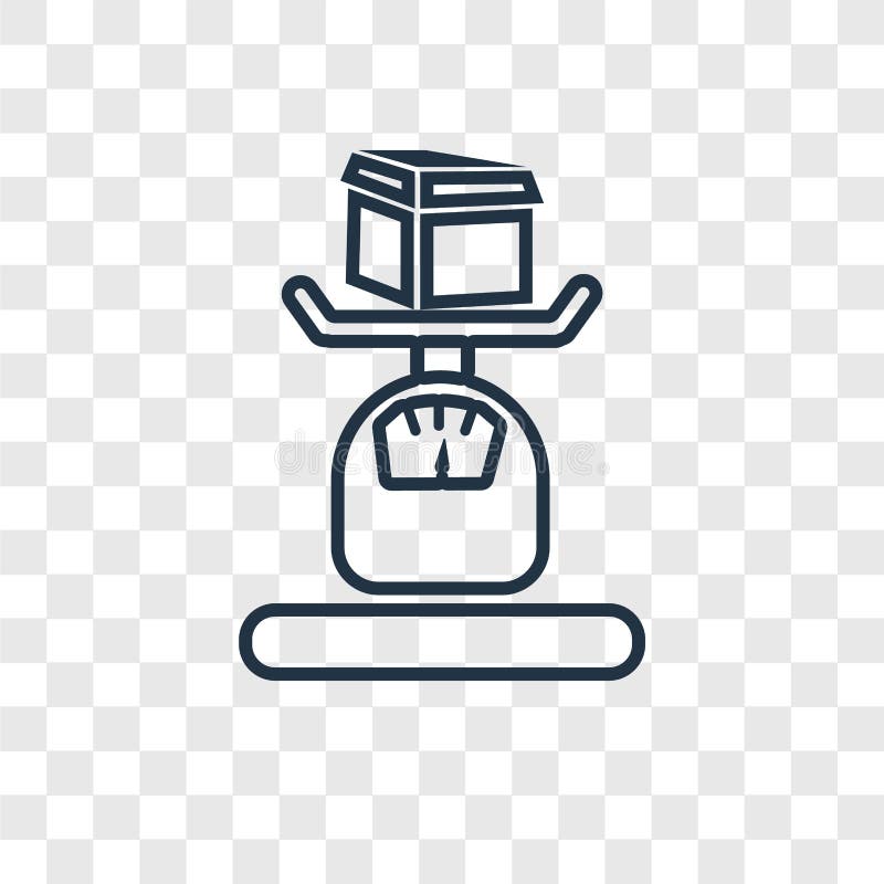 Scale Concept Vector Linear Icon Isolated on Transparent Background ...