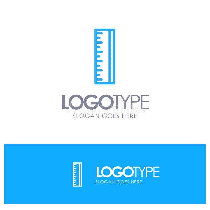 Scale, Design, Designer Blue Outline Logo Place for Tagline Stock ...