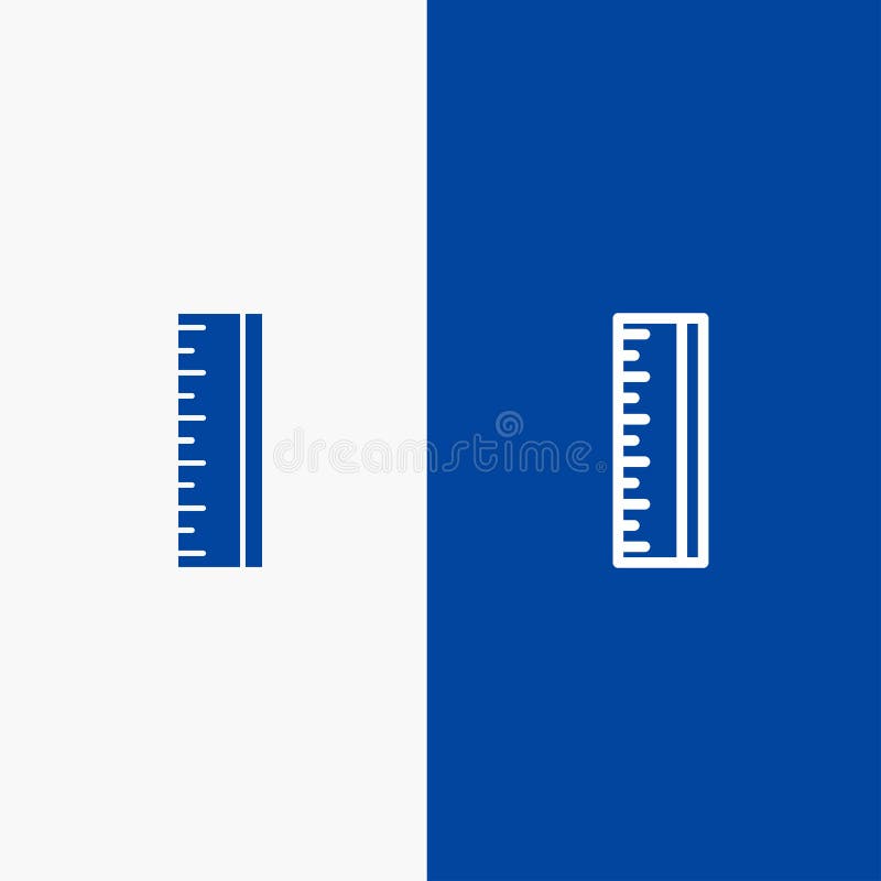 Scale, Design, Designer Line and Glyph Solid Icon Blue Banner Line and ...
