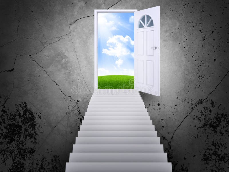 Scale e porte di magia illustrazione di stock. Illustrazione di ...