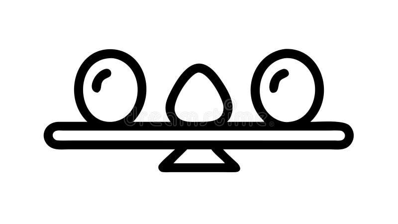 Scale with Eggs Outline Icon Vector, Weight Baking Symbol, Vector ...