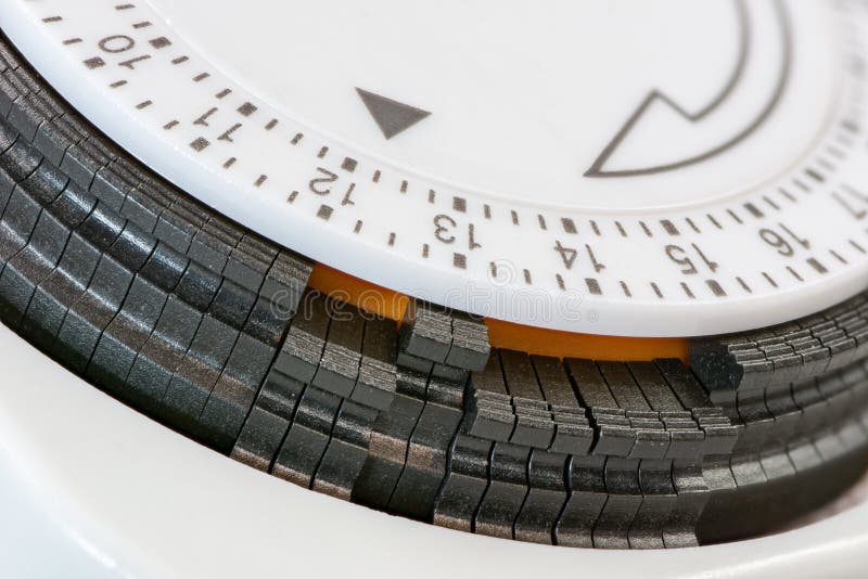 Scale of an Electric Time Swich Stock Photo - Image of macro, device ...