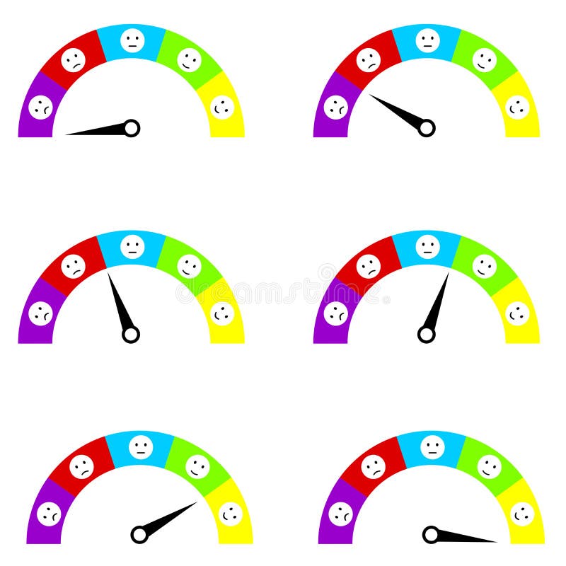 Scale of emotions or pain. stock vector. Illustration of emotion ...
