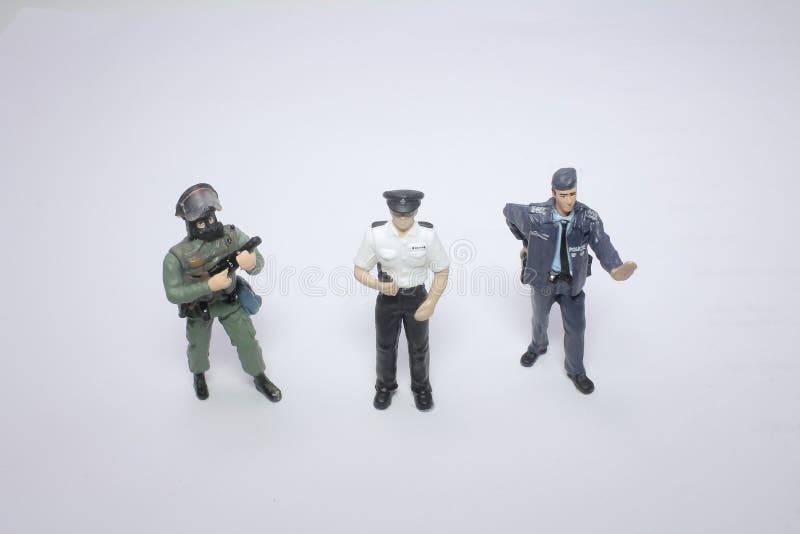 A Scale of Figure of Hk Police Stock Image - Image of modern, speak ...