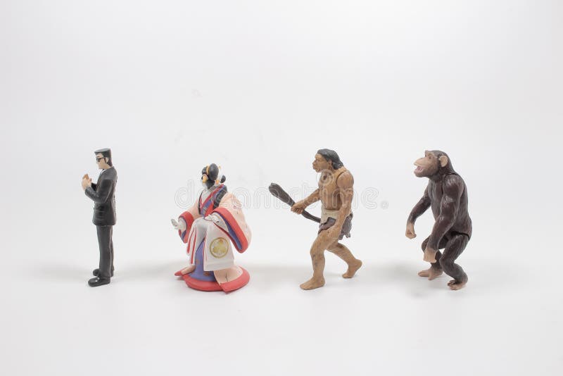 A Scale of Figure of Human Evolution Stock Photo - Image of human ...