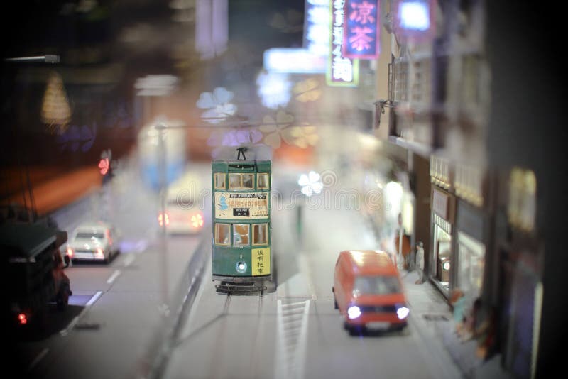 A Scale of Figure of Old Hong Kong Transport Editorial Stock Image ...