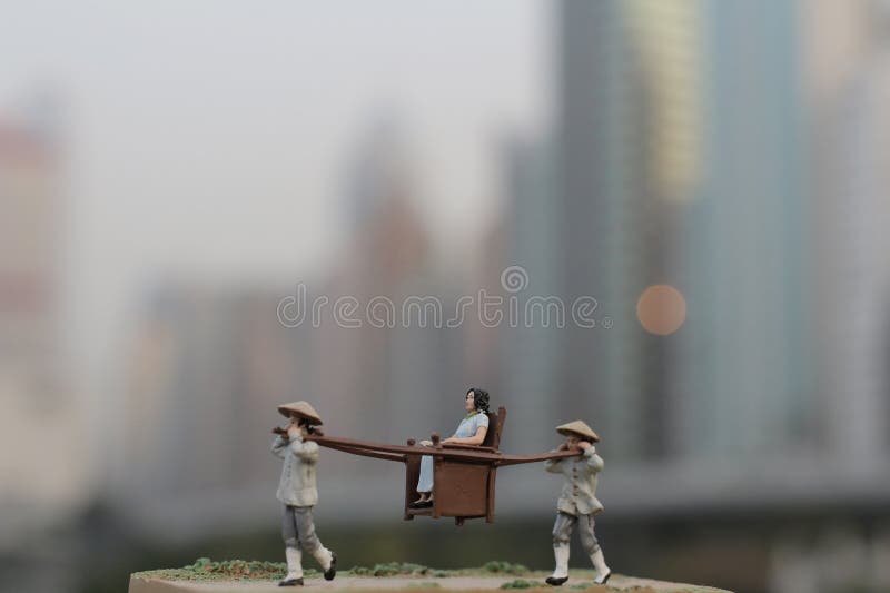 The Scale of Figure, Sedan Chair Figure Stock Photo - Image of ...