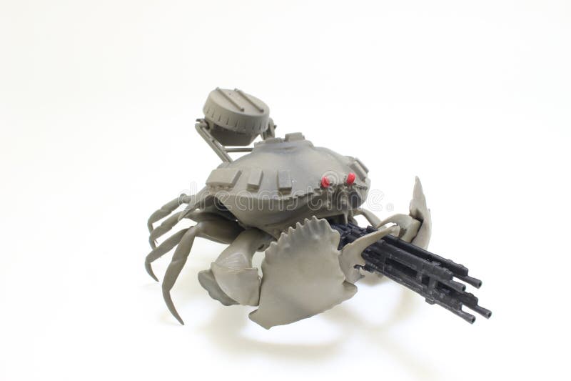 A Scale of Figure Tank Crab with Gun Stock Photo - Image of nature ...