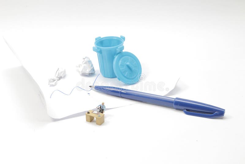 A Scale of Figure Writer Concept. Feather Pen Stock Photo - Image of ...