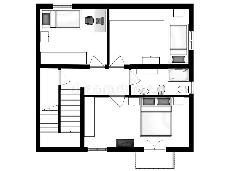 Scale Floor Plan Illustration. Floor Plan. Ffloorplanner Stock ...