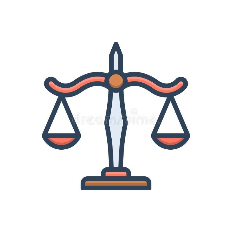 Color Illustration Icon for Scale, Balance and Justice Stock ...
